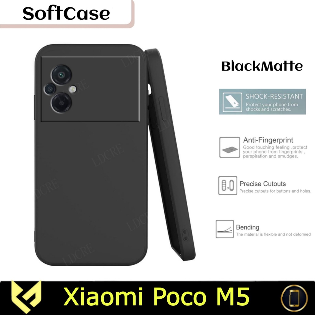 Jual Case POCO M5 / POCO M5s SoftCase Liquid Black Matte Casing Premium ...