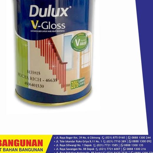 Jual Dulux V Gloss Cat Kayu Besi 1 Liter White Black Doff Putih