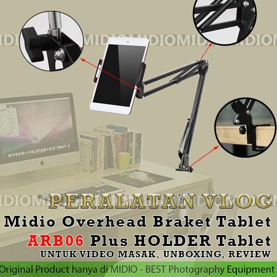Jual Stand Meja Overhead Braket Tablet ARB06 HOLDER Tablet | Shopee ...