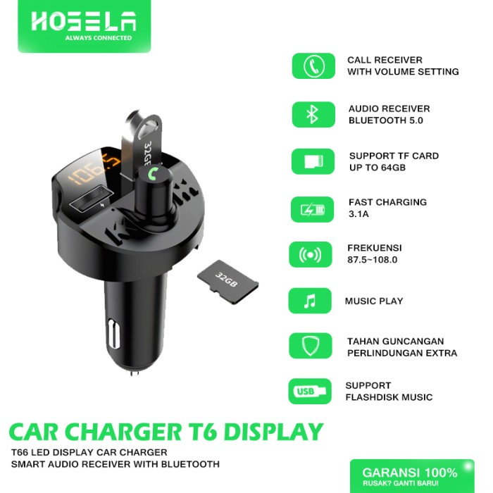 Jual Charger Car Fm Modulator Car Charger Bluetooth Transmiter Audio ...