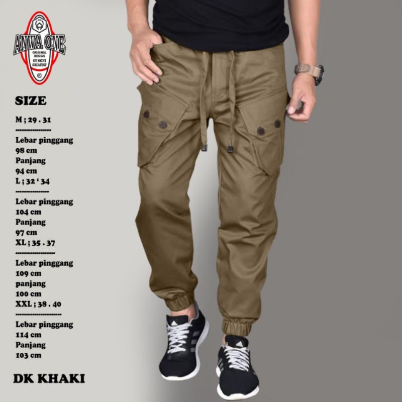 Jual Celana Jogger Sirwal Terbaik Anwa one,Celana Jogger Pria Terbaru Terlaris,Jogger Cargo pria ...
