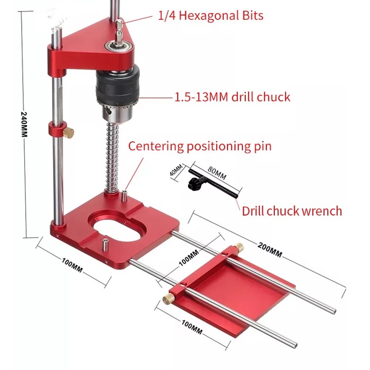 Jual Stand Dudukan Holder Mount Bor Duduk Pegangan Mesin Guide Portable ...
