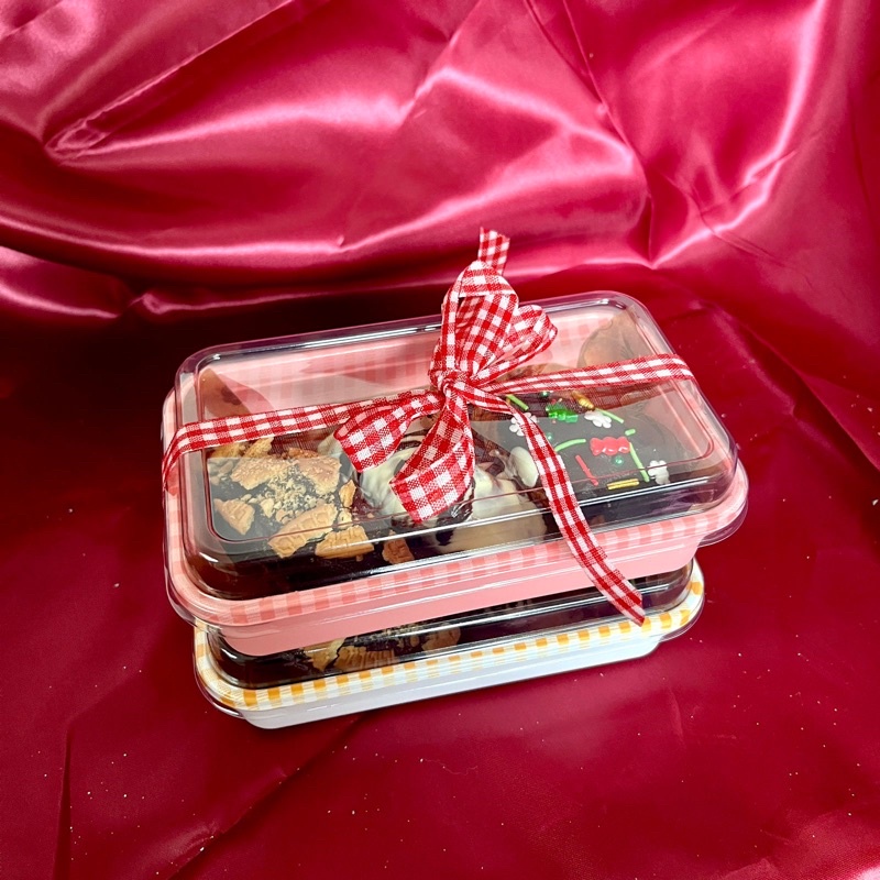 Jual Set 5pcs Long Korean Bento Cake Box with Transparent Lid - Kotak ...