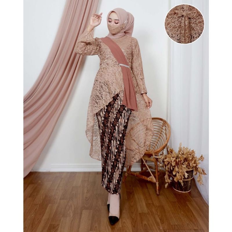 Jual SETELAN KEBAYA BROKAT MODERN KEBAYA WISUDA SET KEBAYA WANITA ...
