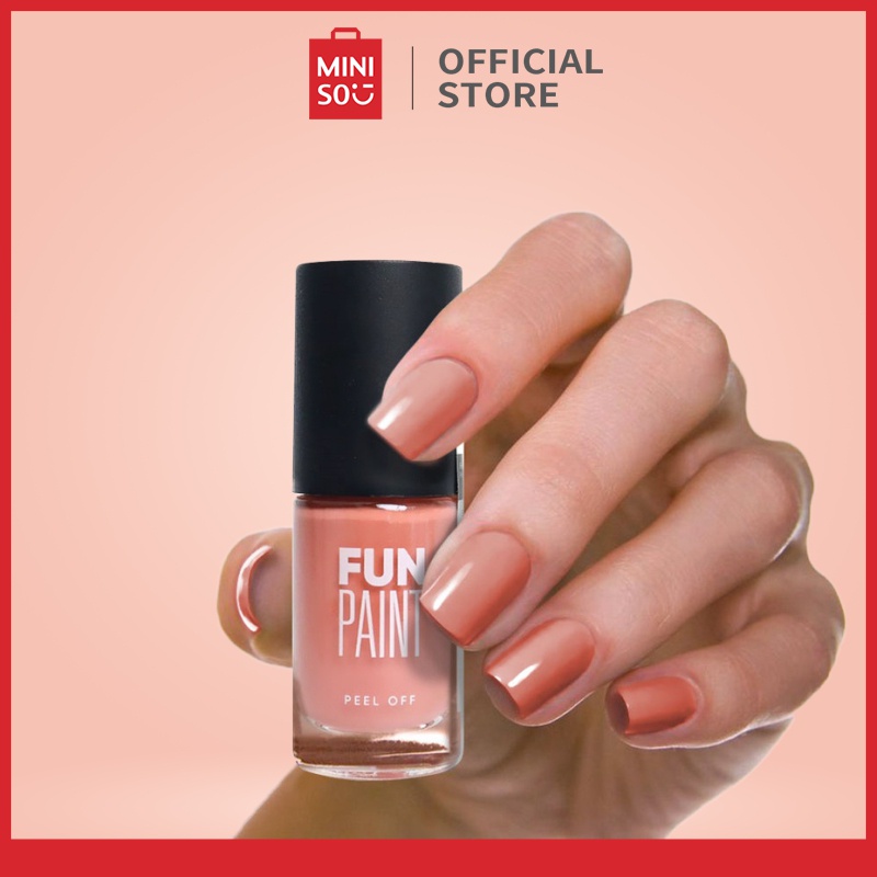 Jual MINISO official Fun Paint Peel Off Nail Polish,W07 Mint Fun Paint ...