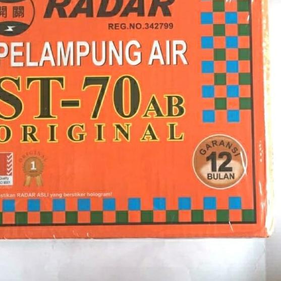 Jual otomatis pompa air tandon listrik torren atas merek RADAR ST 70 oren | Shopee Indonesia