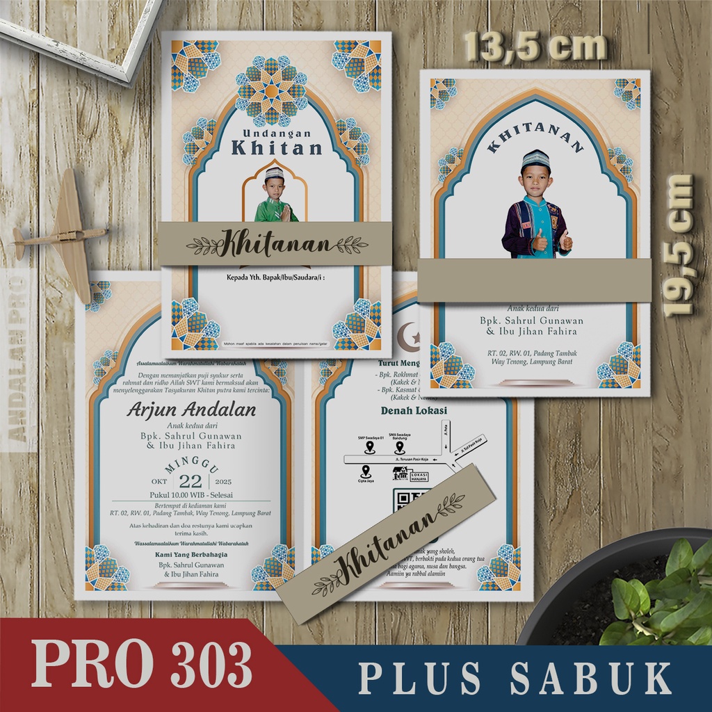 Jual Pro 303 Khitan / Khitanan - Cetak Undangan Tema Muslim / Islami ...
