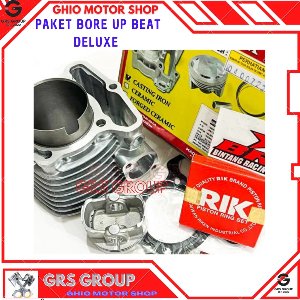 Jual Paket Bore Up BRT 53,0 Beat Deluxe Beat New Genio Scoopy New Prestige Blok Piston BRT Beat ...