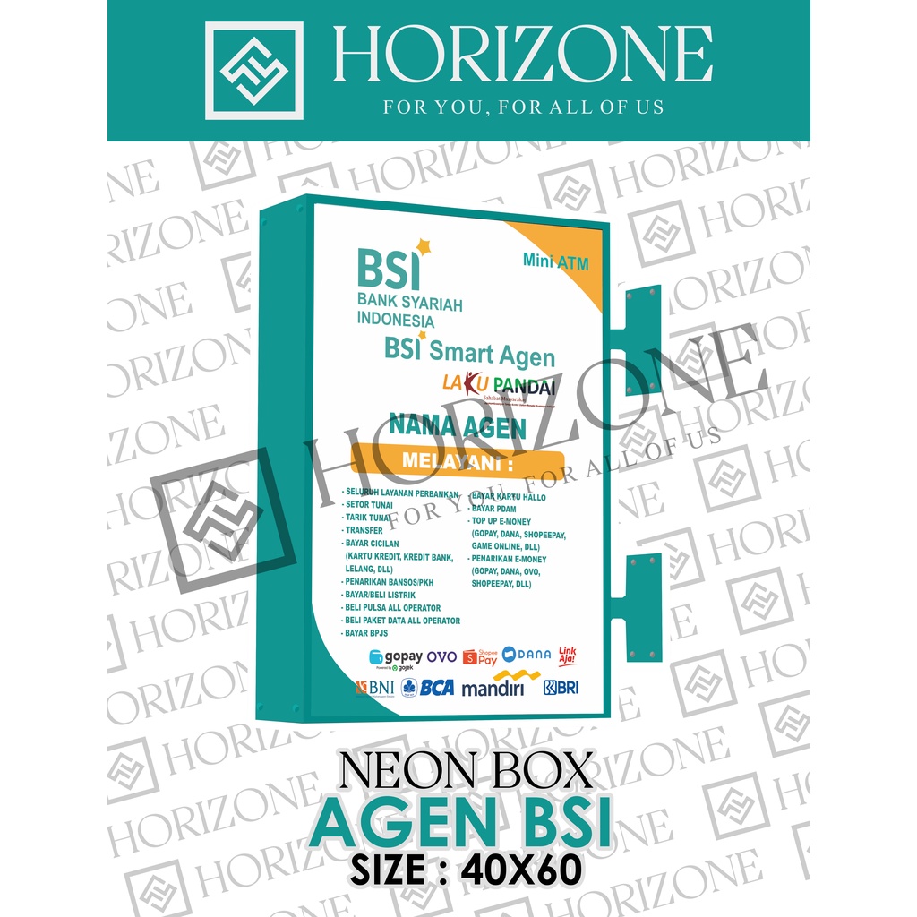 Jual Neon Box Agen BSI 40cm x 60cm Special Edition | Shopee Indonesia