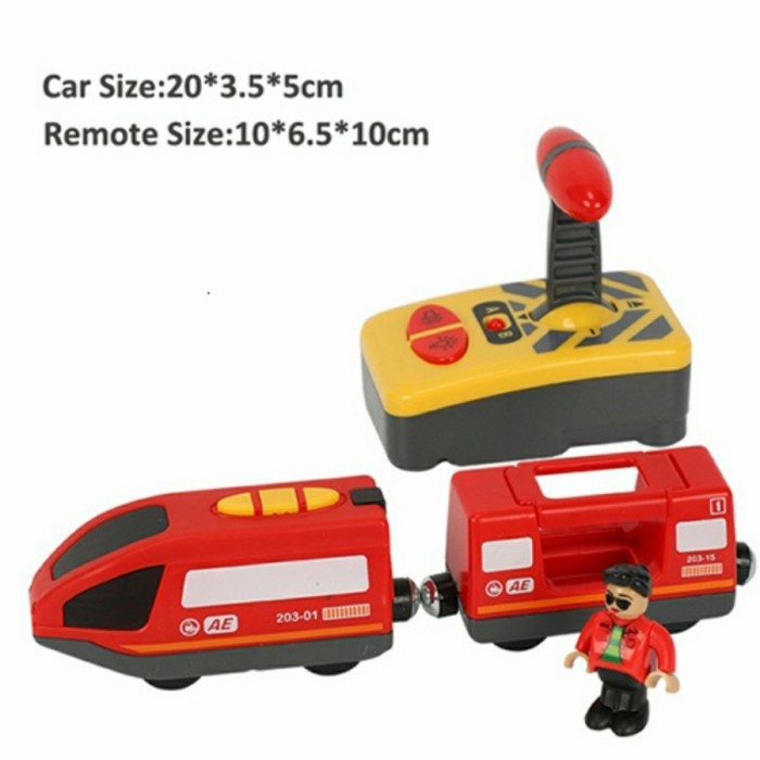 Jual Remote Control Locomotive Train Mainan kereta api wooden ...