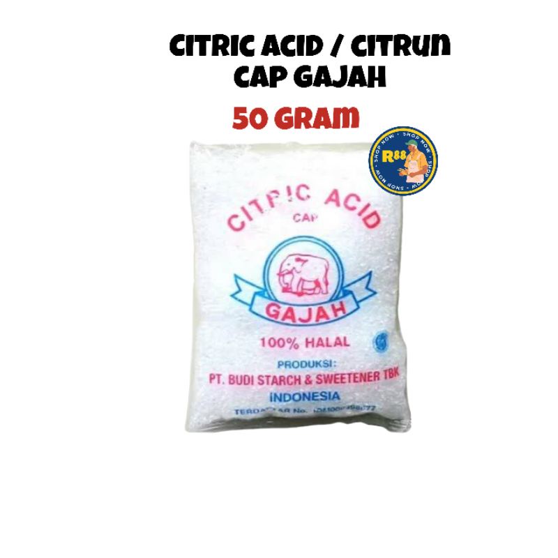 Jual citrun / ciric acid cap gajah 50 gram - ORI 100% lebih murah ...
