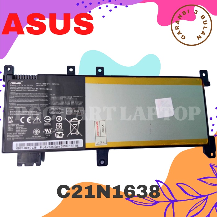 Jual Baterai ASUS A442U A442UR X442 F442U A480U C21N1638 | Shopee Indonesia