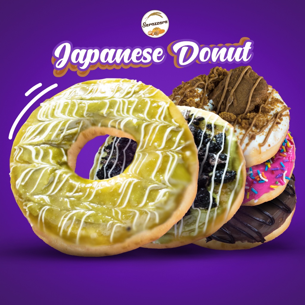 Jual Sarazzara Donat Manis Lumer Japanese Donut Coklat Matcha Avocado ...