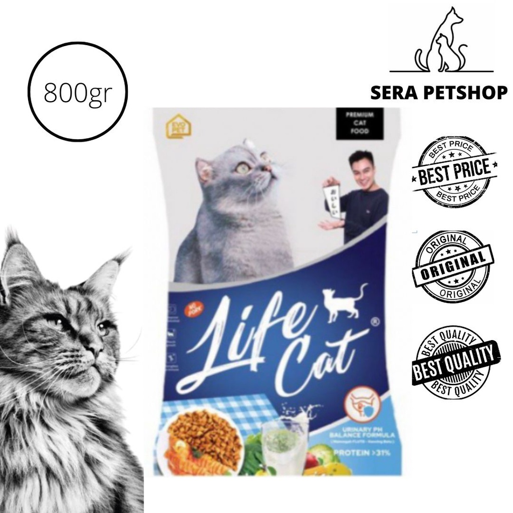 Jual Life cat dry food makanan kering / makanan kucing Lifecat kering ...