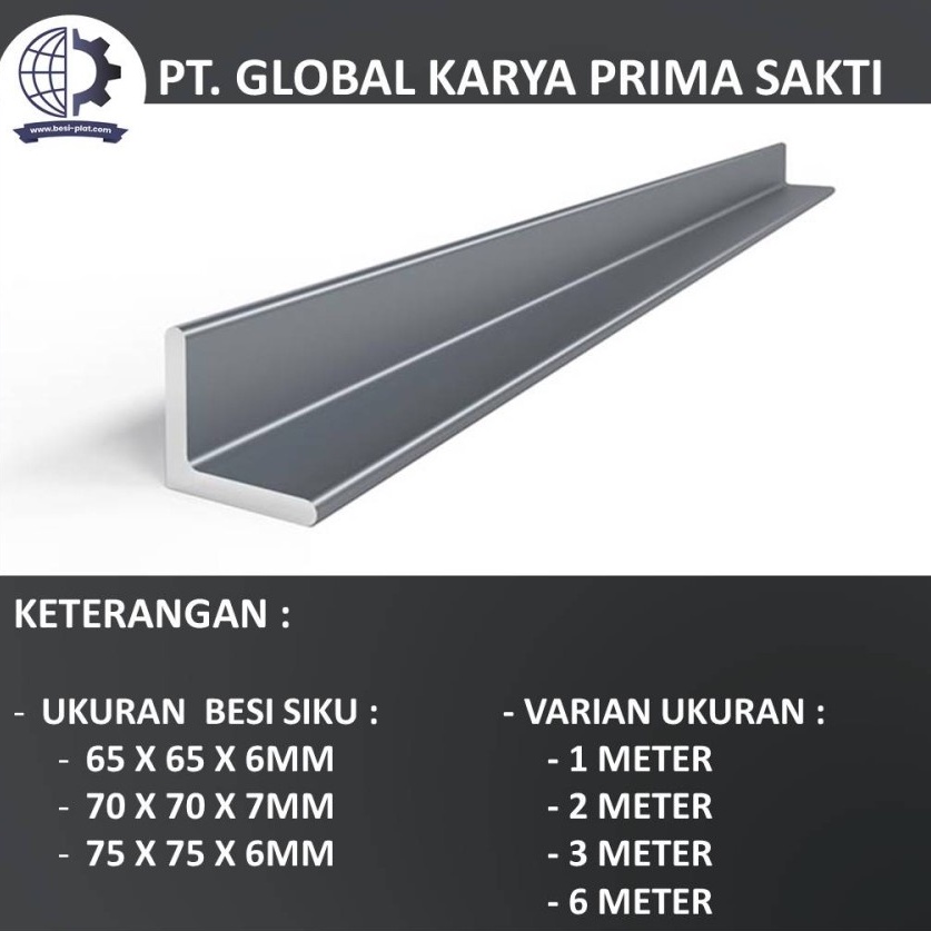 Jual Besi Siku 65 x 65 x 6 x 50 Cm (500mm) | Shopee Indonesia