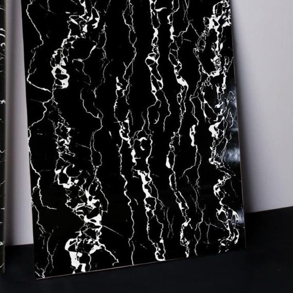 Jual MARMER HITAM GLOSSY BLACK MARBLE 60CMX5METER PREMIUM GLOSSY ...
