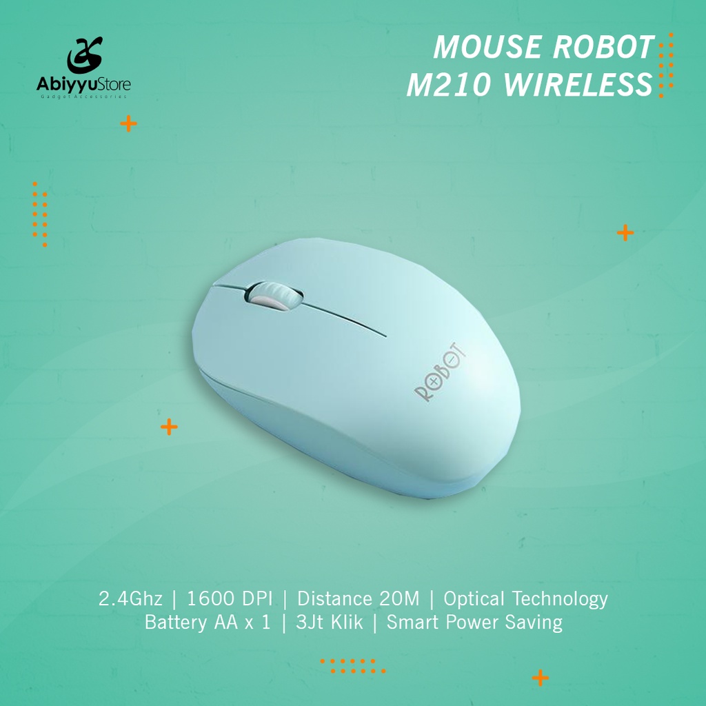 Jual Mouse Wireless Robot M210 Optical Mouse Komputer PC Laptop ...