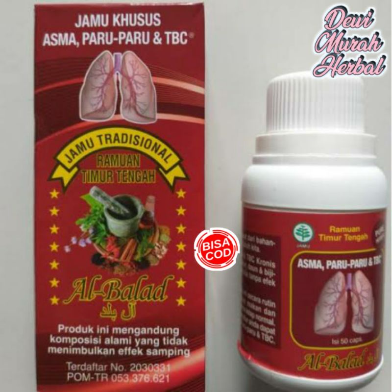 Jual Jamu Khusus Asma Paru Paru Dan TBC Al Balad Paru 50Kapsul / Al ...
