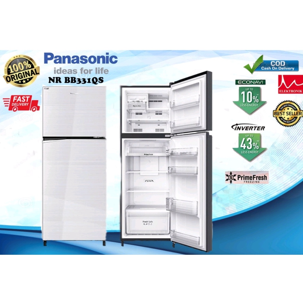 Jual KULKAS PANASONIC KULKAS 2 PINTU INVERTER PRIME FRESH SERIES WARNA ...