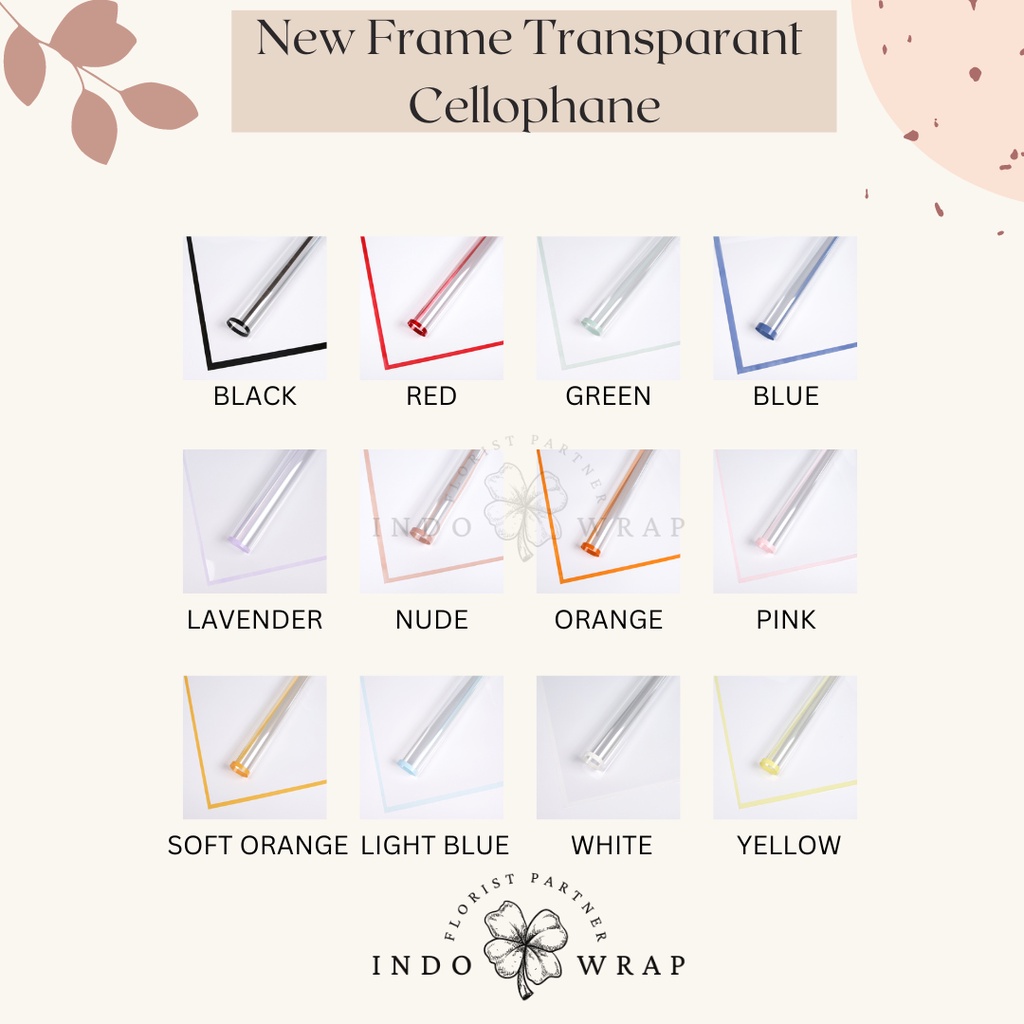 Jual KERTAS NEW FRAME TRANSPARANT CELLOPHANE WATERPROOF KERTAS BUKET ...