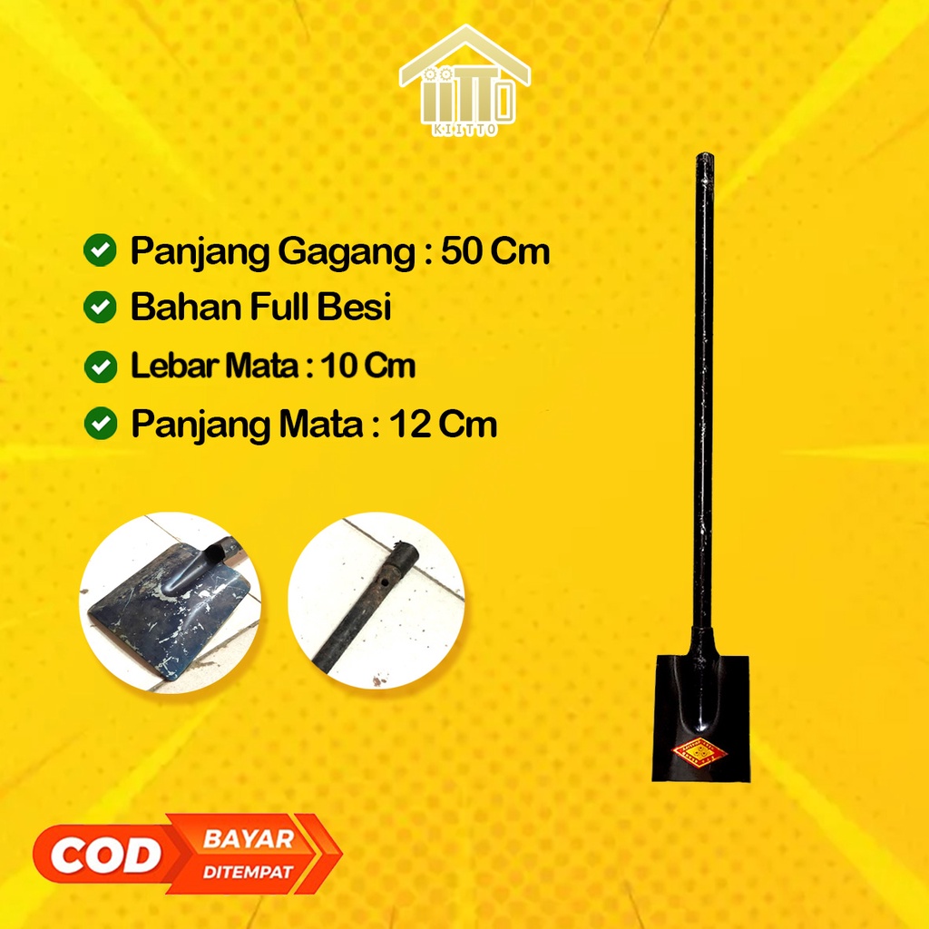 Jual SEKOP / SKOP TANAH KECIL MINI GAGANG BESI PANJANG 50 CM | Shopee ...