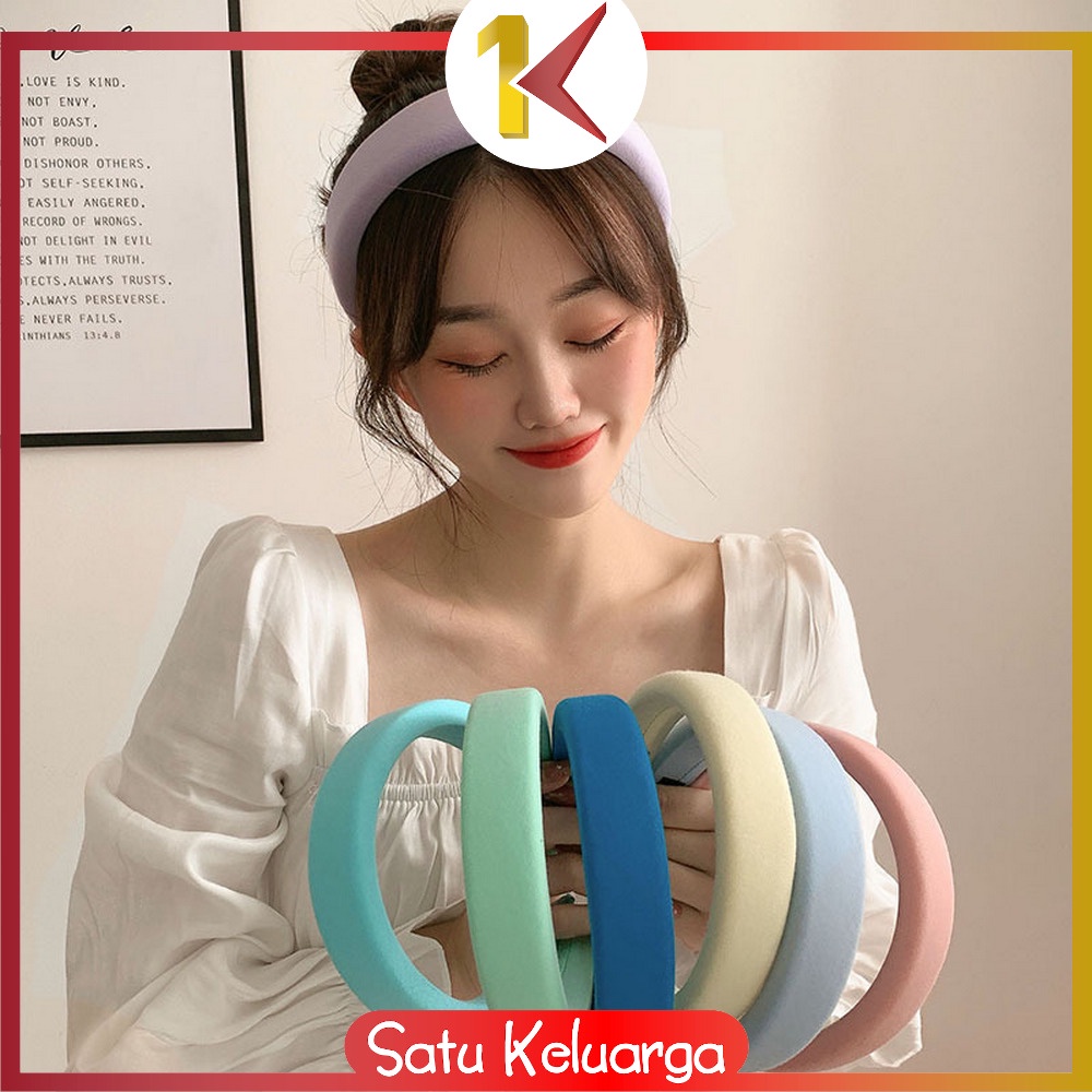 Jual SK-C726 Bando Korea Wanita Bahan Kain Motif Polos Tebal Empuk Warna Pastel / Korean Cloud ...