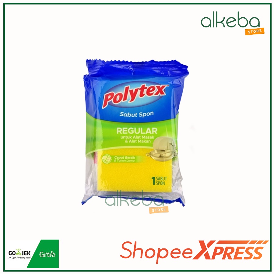 Jual (ISI 3 PCS) Polytex Spon Busa / Sponge Hijau Kuning Polytex Cuci ...