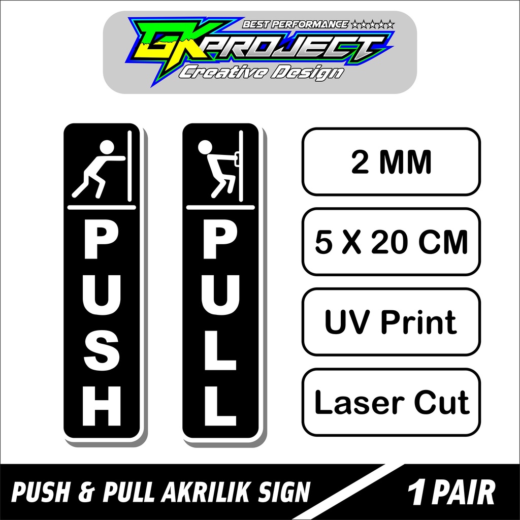 Jual Sign Akrilik Push Pull Sign Pintu Tarik Dorong Kece (GK) | Shopee ...