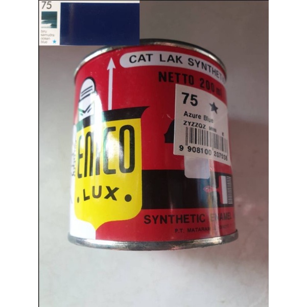 Jual Cat kayu dan besi emco warna biru samudra no75 200 ml | Shopee ...
