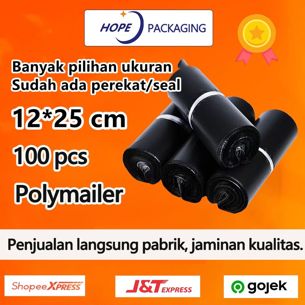 Jual Plastik packing baju/ Polymailer Olshop LDPE 12×25cm glossy ISI ...