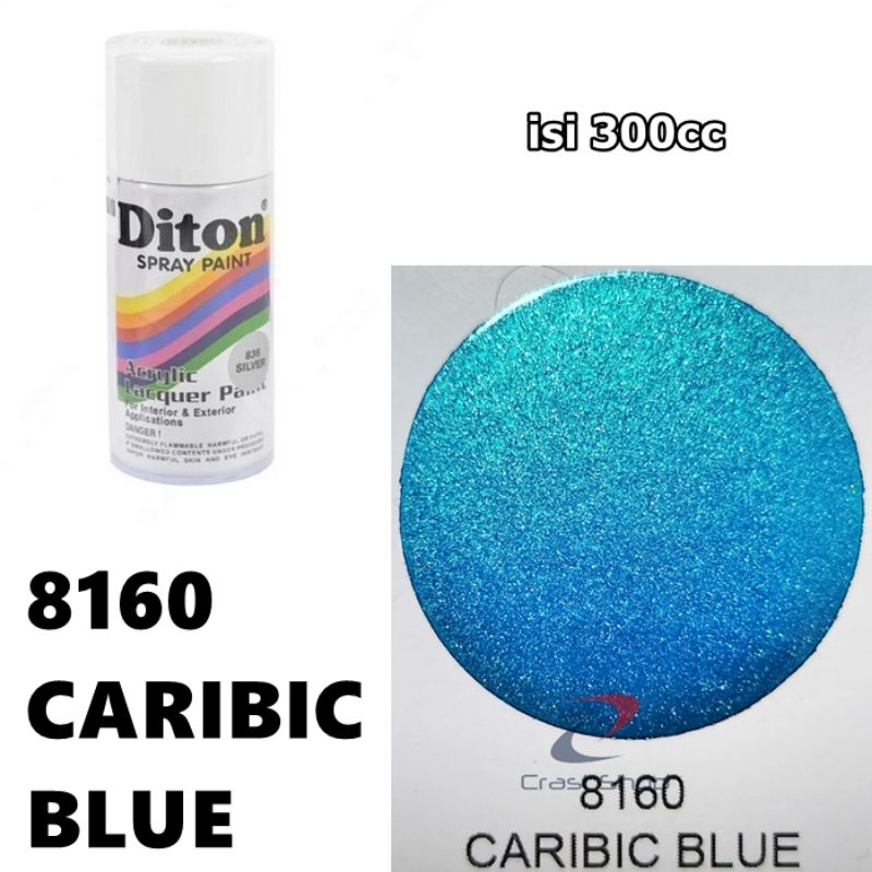 Jual Cat Pilox Diton Caribic Blue 8160 300cc Warna Biru Karibia Metalik ...