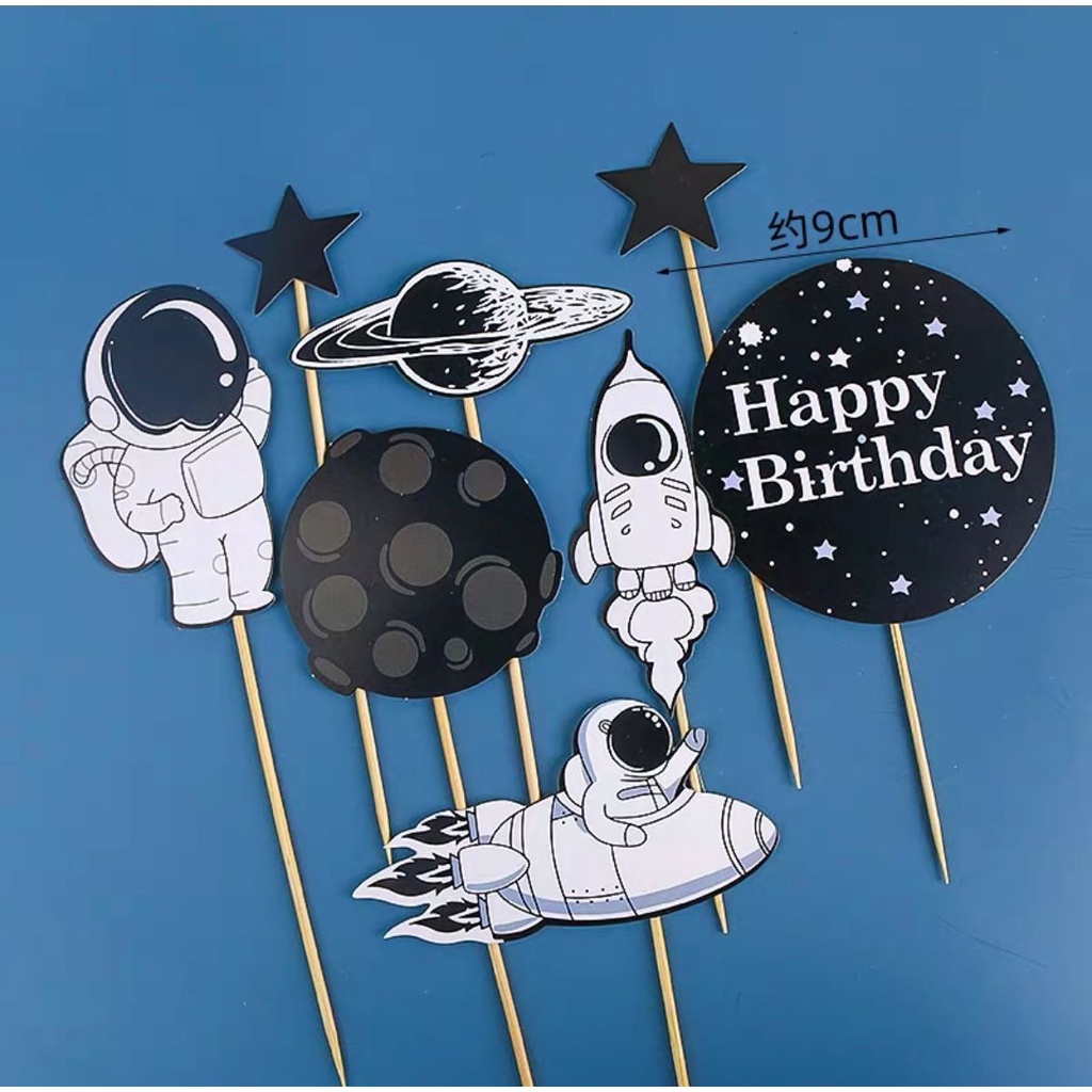 Jual Topper Astronot Roket Bulan Bintang Bumi Hiasan Dekorasi Kue Ulang ...