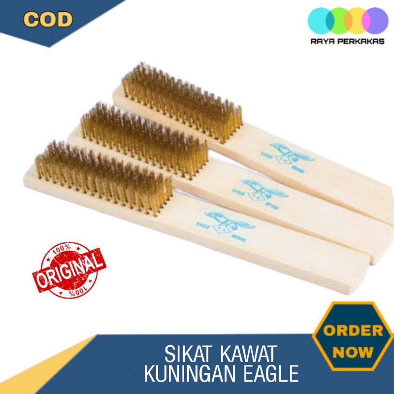 Jual SIKAT KAWAT KUNINGAN 8 BARIS ASLI EAGLE / SIKAT BESI HALUS EAGLE ...