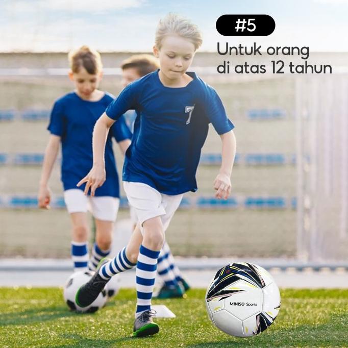 Jual MINISO Bola Sepak Size 5 Bahan PU Kualitas Kontes Ukuran Standar ...