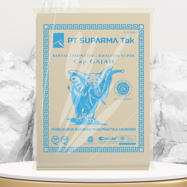 Jual Kertas Nasi Coklat Suparma Cap Gajah Biru 250 Sheet | Shopee Indonesia