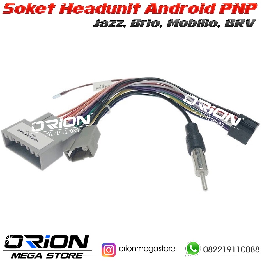 Jual Kabel Soket Head unit Android PNP Honda Brio Mobilio BRV | Shopee ...