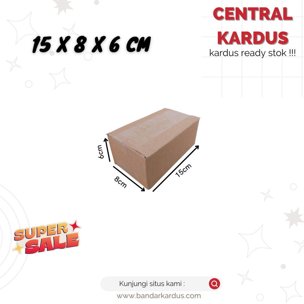 Jual KARDUS BOX KARDUS PACKING 15x8x6CM MURAH POLOS | Shopee Indonesia