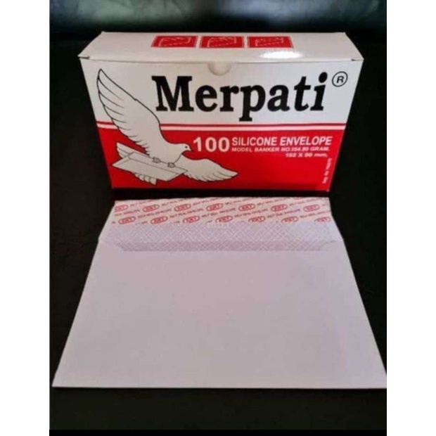 Jual MERPATI AMPLOP TANGGUNG 152 X 90MM 1 BOX ISI 100 PCS KERTAS SURAT ...
