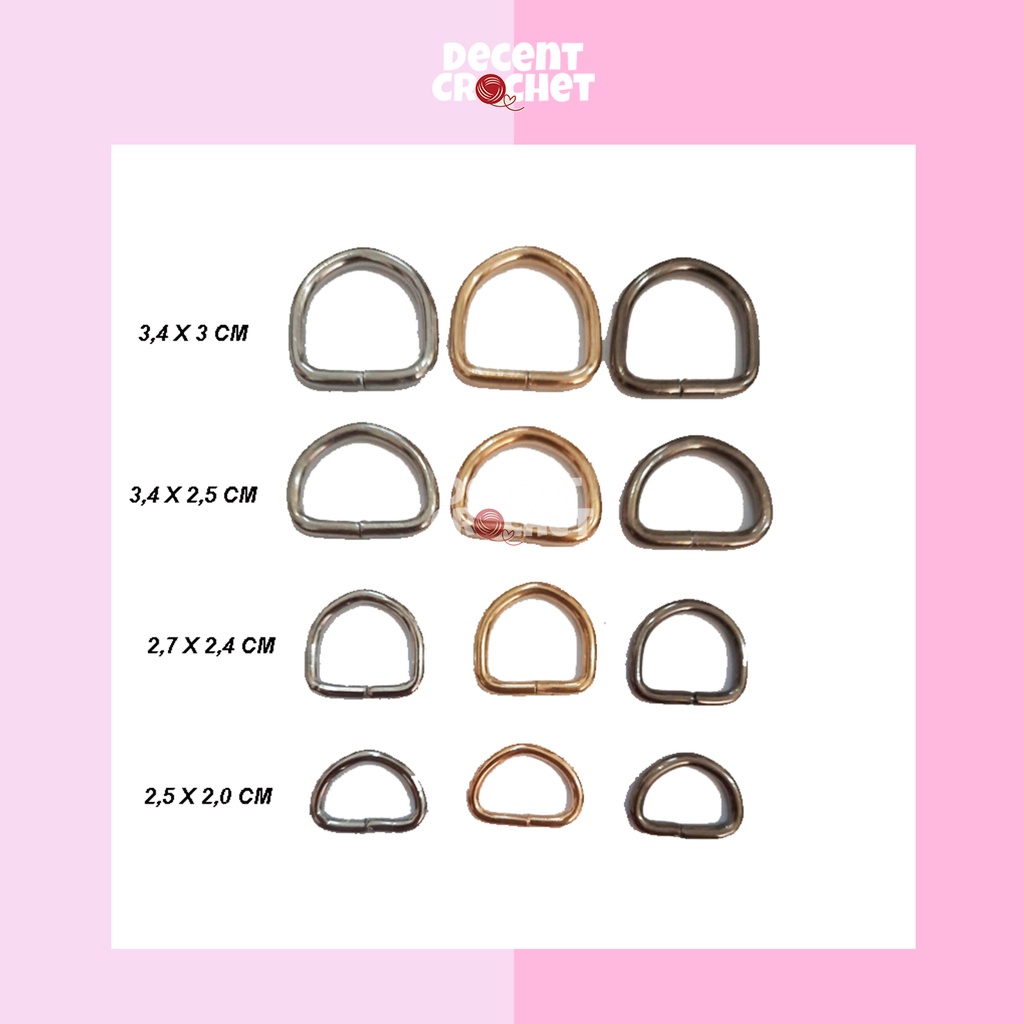Jual Ring D - DCA (Satuan) Accesories Tas Premium Tebal | Shopee Indonesia