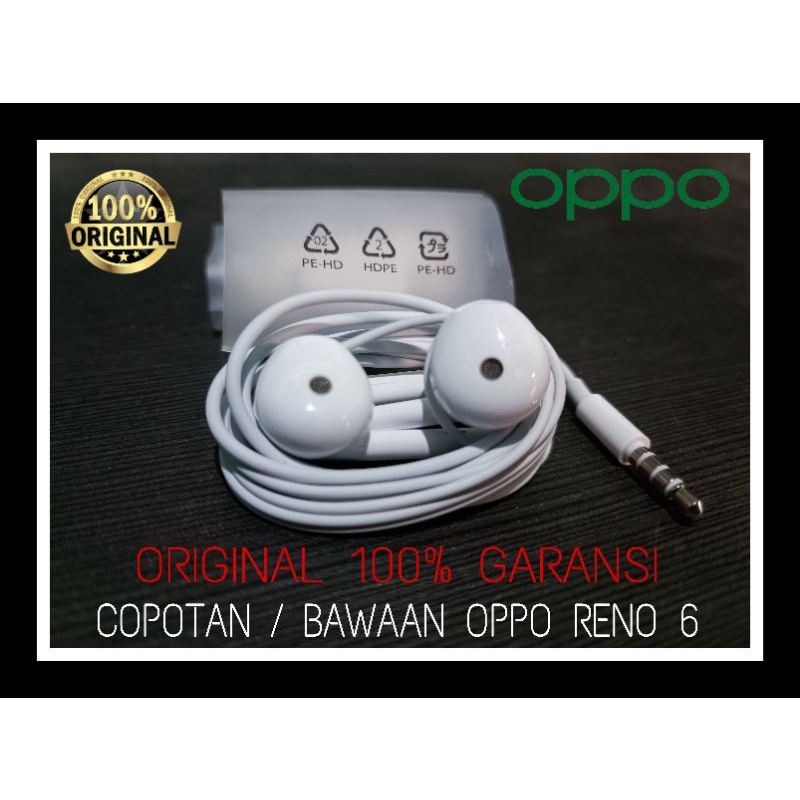 Jual (COPOTAN OPPO RENO 6 ) Headset handsfree oppo kualitas BASS mantap ...