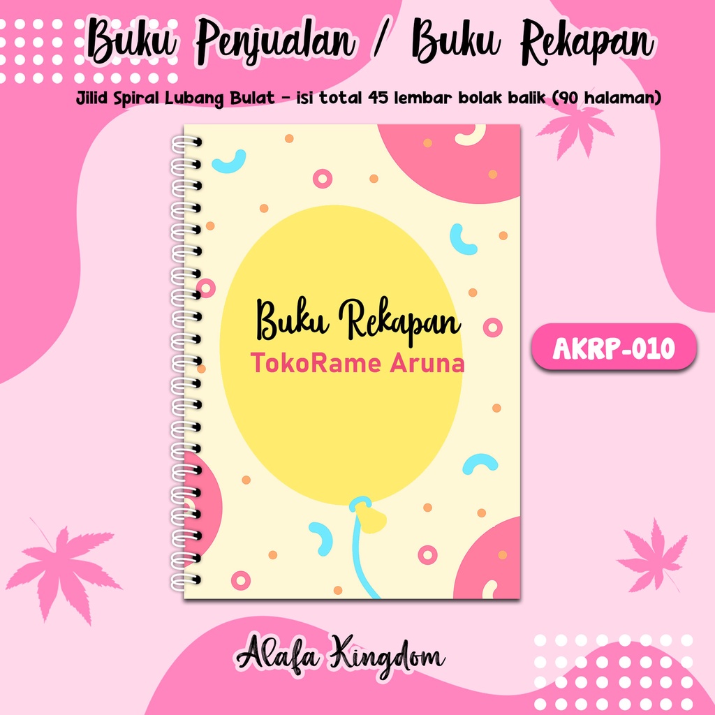 Jual Alafakingdom Buku Penjualan 009-010 Buku Rekapan / Buku Olshop ...