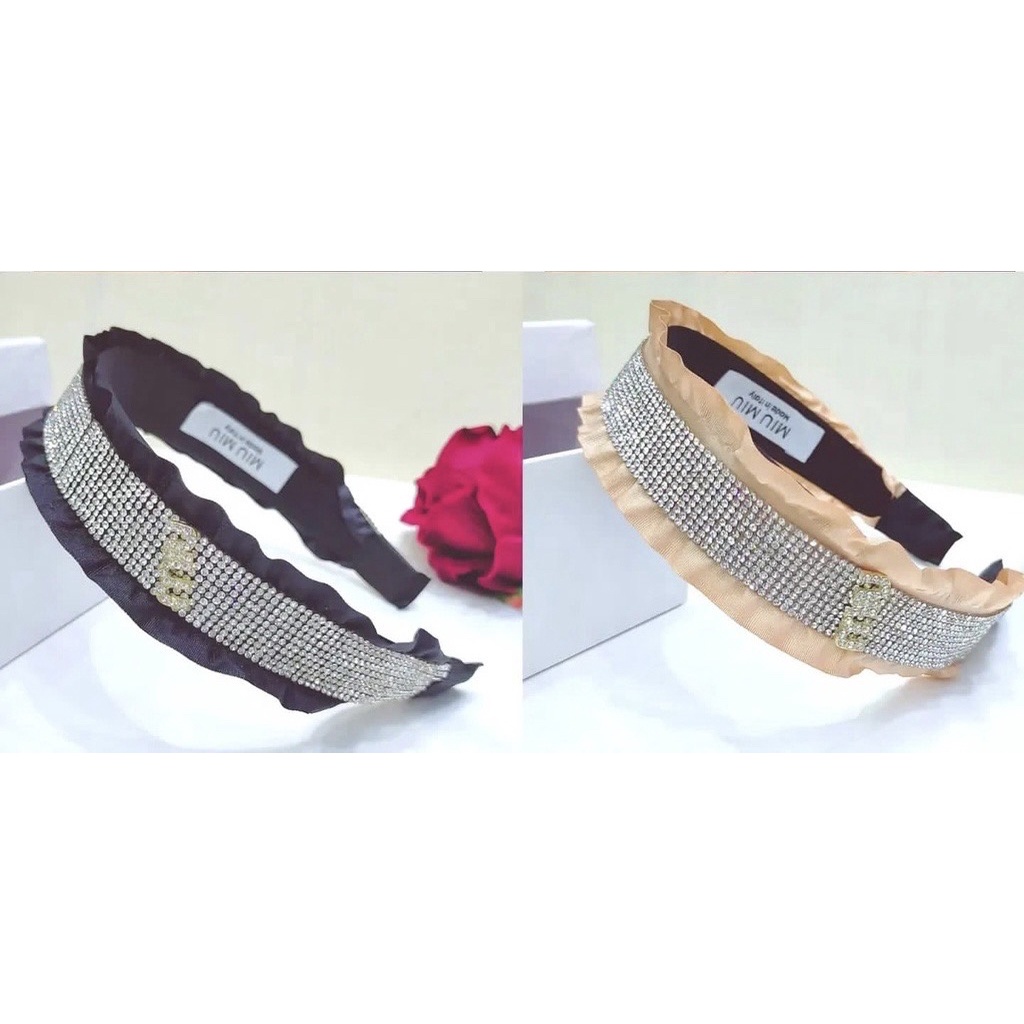 Jual BANDO BLINK KRISTAL MEWAH ELEGANT SEQUIN MANIK KAIN BLING DIAMOND ...