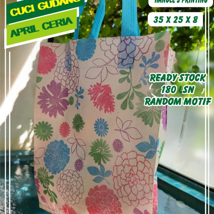 Jual Tas Souvenir Spunbond Full Printing Tote Goodie bag - 12pcs ...