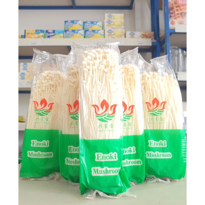 Jual Jamur Enoki 100Gr / Enoki Mushroom 100Gr (Halal) | Shopee Indonesia