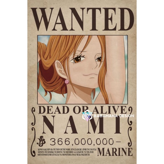 Jual [ ONE PIECE ] POSTER BOUNTY ONE PIECE + BINGKAI TERBARU HIASAN PAJANGAN DINDING BURONAN ...
