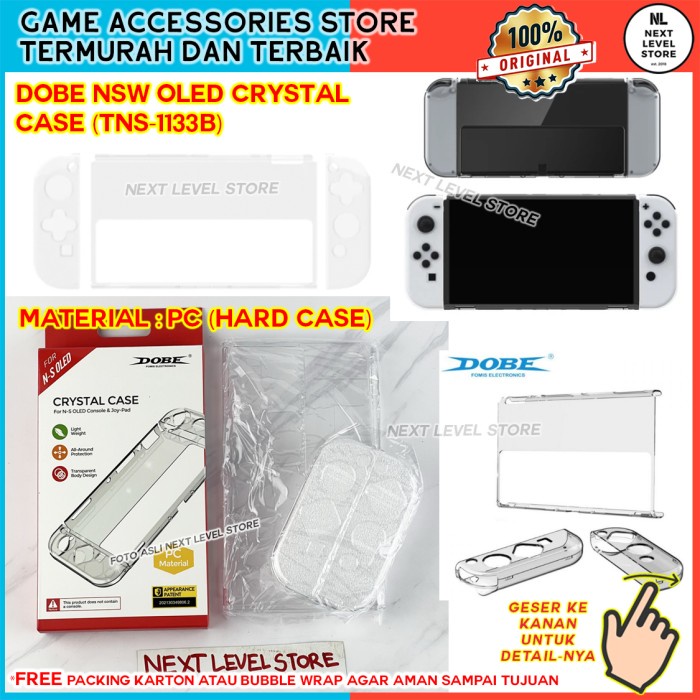 Jual DOBE Nintendo Switch OLED Crystal Case Hard Case Original TNS ...