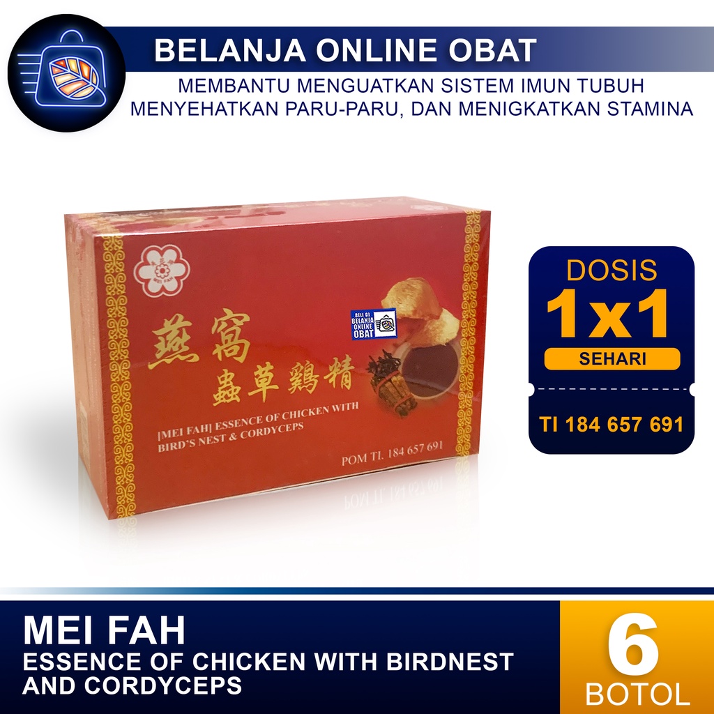Jual MEI FAH ESSENCE OF CHICKEN WITH BIRD'S NEST & CORDYCEPS | Shopee ...