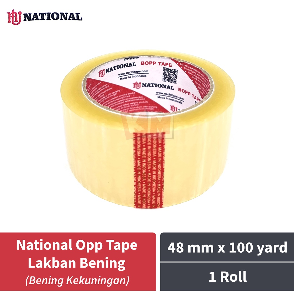 Jual Lakban Bening National Opp Tape 2 Inch 48 mm x 100 Yard / Produk Nachi | Shopee Indonesia