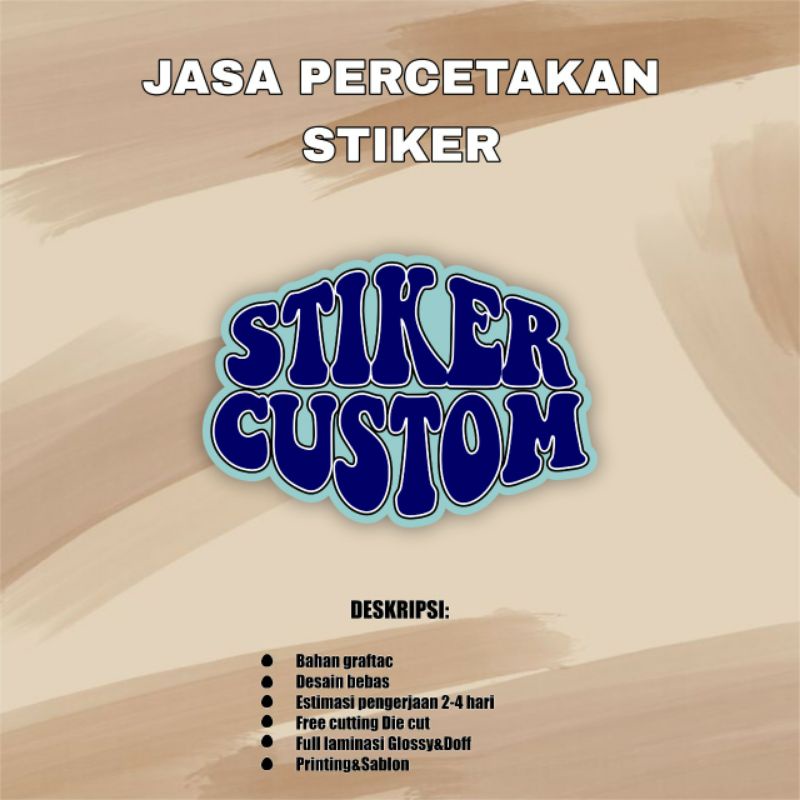 Jual Custom Media promosi stiker brand (90-120pcs) terima pesanan ...