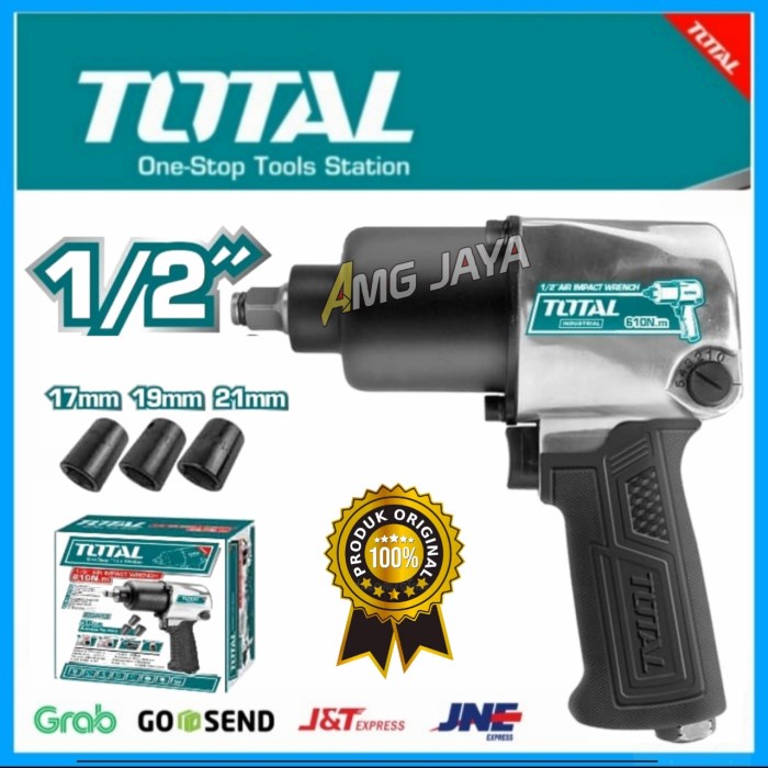 Jual Mesin Pembuka Baut Air Impact Wrench 1/2" TOTAL TAT40A122 Original ...